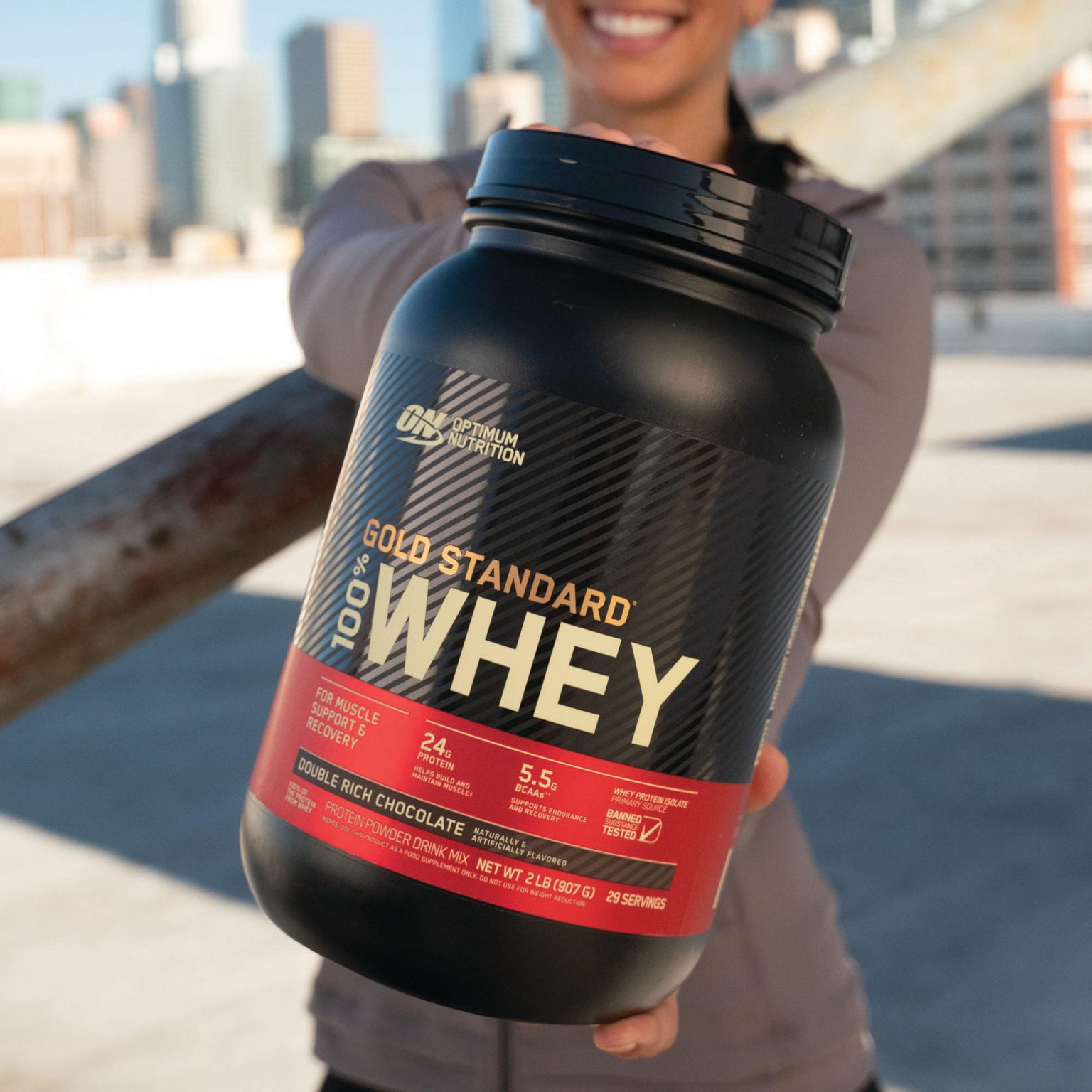 OPTIMUM NUTRITION GOLD STANDARD 100% WHEY PROTEIN POWDER – ROMAC